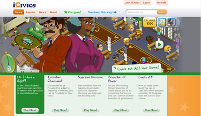 New computer games promote civics education