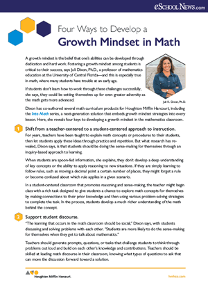 4 Ways to Develop a Growth Mindset in Math | eSchool News