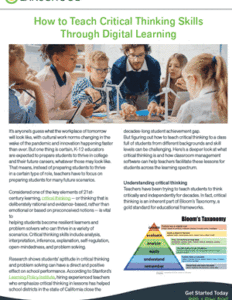 How to Teach Critical Thinking Skills Through Digital Learning ...