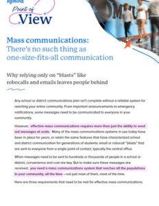 Three requirements for an effective mass communication system for ...